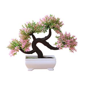 willowswayw artificial plant bonsai fake tree potted home hotel garden ornament decoration- 8#