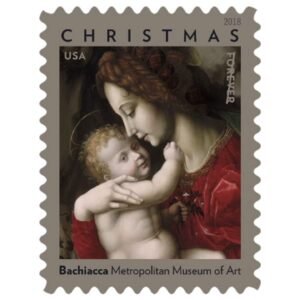 2018 madonna and child by bachiacca forever postage stamps (booklet of 20)