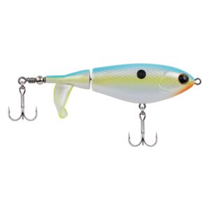 berkley choppo topwater fishing lure, sexy back, size 90, cupped propeller tail for balance of sound and spray, equipped with sharp fusion19™ hook