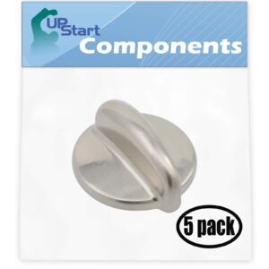 upstart components 5 pack replacement surface burner control wb03k10303 range, stove, oven control knob for general electric pgb908sem1ss gas range