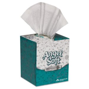 angel soft georgia pacific 46580ct premium facial tissue in cube box, 96 sheets/box, 36 boxes/carton