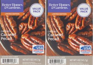 better homes and gardens candied caramel pecan scented wax cubes 5oz - 2-pack