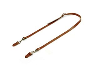 44" ~ 47.7" byhands genuine leather adjustable crossbody bag strap with leather tab, tan (40-1150)