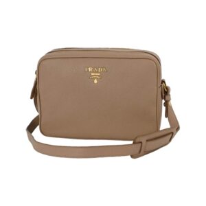 prada crossbody bag handbag for women - beige vitello phenix leather double zip crossbody bag 1bh079 bags for women