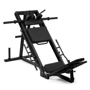 titan fitness plate-loaded linear leg press and hack squat machine, rated 875 lb sled carriage, lower body specialty machine