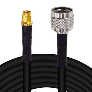 onelinkmore lora antenna cable n male to sma male coax cable 32ft 50ohm 5d-fb od7.5 low-loss extension cable sma to n ultra low loss cable for cdma gsm dcs 3g 4g mobile signal booster repeater