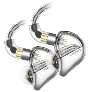 simgot mt3 hi-res in ear monitor headphones with detachable cable, dynamic driver crystal sound stereo iem earphone for musicians singer, hifi wired earbuds for smartphones and audio players (clear)