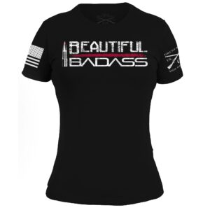 grunt style beautiful badass - women's t-shirt (black, large)