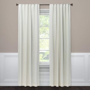 threshold blackout curtain panel aruba radiant gray 63"