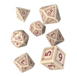 q-workshop runequest beige & burgundy expansion dice 3