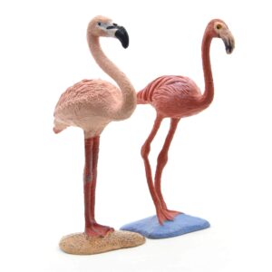 coyka – zoo animals – toy flamingo – animals action figures - red pink - 2 pcs