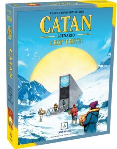 catan crop trust scenario for catan board game (base game) | family board game | adventure board game | ages 10+ | for 3 to 4 players | average playtime 60 minutes | made by catan studio