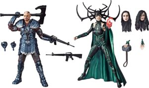 marvel legends series thor: ragnarok 6"-scale movie-inspired skurge hela collectible action figure 2 pack