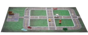 drive n learn car play mat city town and parking lot my home town” for kids toys cars matchbox road great gift idea for boys girls ages 3 or above 57 x 42 inch vinyl plastic