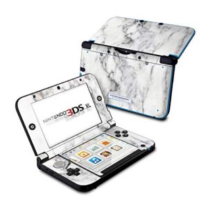 white marble - decalgirl sticker wrap skin compatible with nintendo original 3ds xl