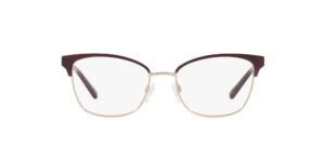 michael kors adrianna iv mk 3012 1108 matte cordovan rose gold metal cat-eye eyeglasses 51mm