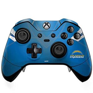 skinit decal gaming skin compatible with xbox one elite controller - officially licensed nfl los angeles chargers team jersey design