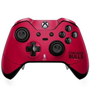 skinit decal gaming skin compatible with xbox one elite controller - officially licensed nba chicago bulls standard - red design