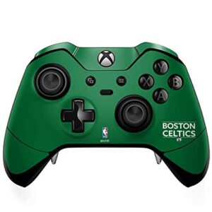 skinit decal gaming skin compatible with xbox one elite controller - officially licensed nba boston celtics standard - green design