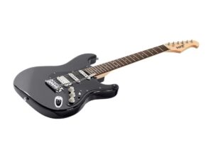 monoprice indio series california classic 6 string solid-body ambidextrous black, (610370)