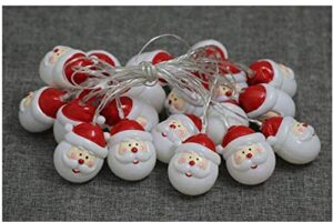 santa claus shape string lights, indoor & outdoor christmas tree patio gardens home party decoration (1.5m, white)