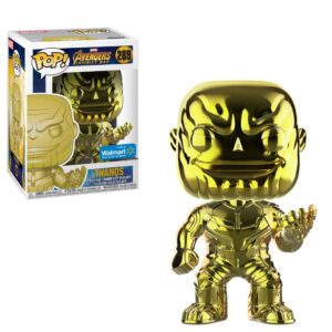 avengers funko pop marvel: infinity war - thanos - yellow chrome - walmart exclusive