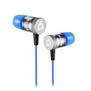 klim fusion earbuds with microphone - new - innovative: in-ear with memory foam - long-lasting wired ear buds - earphones with mic and 3.5mm jack - green