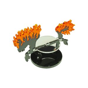 litko character mount | nightmare steed | hell horse | demon | fiendish equines | role-playing games |compatible with dungeons & dragons and pathfinder games | (40mm circular base)