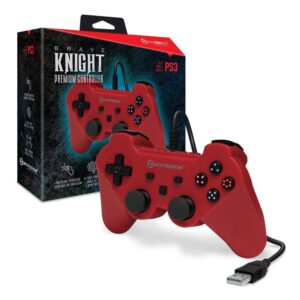 hyperkin "brave knight" premium controller for ps3/ pc/ mac (red)