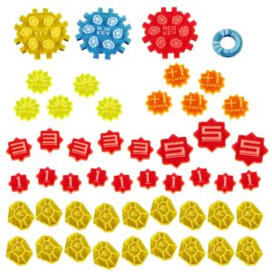 litko token upgrade set compatible with keyforge card game, multi-color (50)