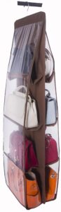 amborido handbags holder closet organizer 8 pockets double side coffee