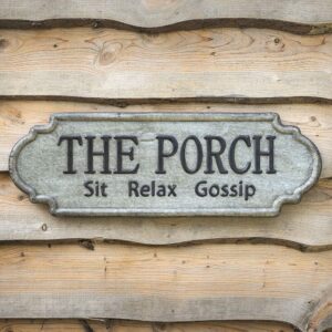 ctw home collection "the porch metal sign