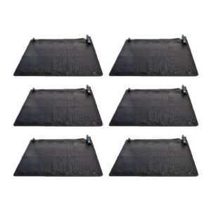 intex 28685e above ground swimming pool water heater solar mat, black (6 pack)