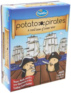 think fun potato pirates coding card game and stem toy for boys and girls age 7 and up - a fun card game of potato war