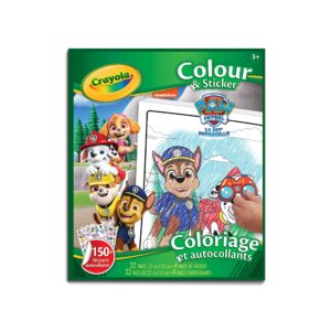 crayola colour & sticker book paw patrol arts & crafts