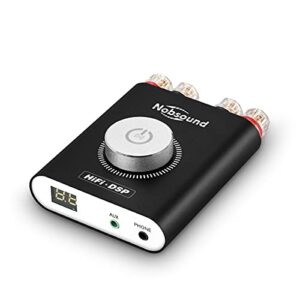 nobsound ns-20g 200w mini bluetooth 5.0 power amplifier 2.0 channel wireless receiver hi-fi dsp stereo headphone audio amp led display