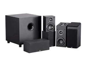 monoprice premium 5.1.2 channel immersive home theater system - with 8 inch 200 watt subwoofer, black