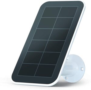 arlo solar panel charger (2018 released) - arlo certified accessory - works with arlo ultra, ultra 2, pro 3, pro 4 and pro 3 floodlight cameras, weather resistant, 8 ft power cable, white - vma5600