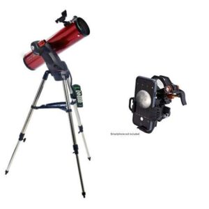 celestron skyprodigy 130 26x345 telescope with nexyz 3-axis universal smartphone adapter