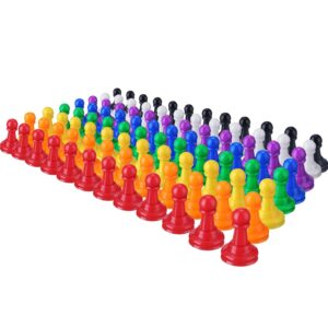 96 pieces board game pieces multicolor plastic pawn game pieces for board games, 1 inch game pawns, tabletop markers, arts and crafts