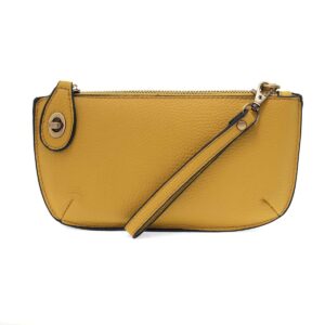 joy susan women's fashion purse mini crossbody wristlet clutch handbag - mustard