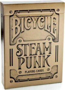 bicycle playing cards steampunk - gold