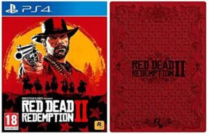 red dead redemption 2 with collectible steelbook (exclusive to amazon.co.uk) (ps4)