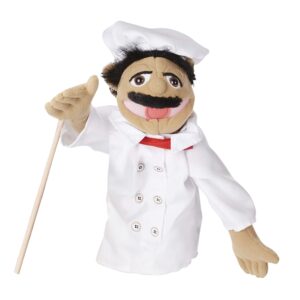 melissa & doug chef puppet (al dente) with detachable wooden rod - pretend play chef puppet chef pepe