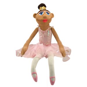 melissa & doug ballerina puppet (tina prima) with detachable wooden rod, multicolor