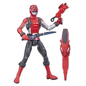 power rangers beast morphers red ranger 6" action figure toy inspired by the tv show