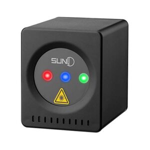 suny mini portable cordless stage lights rechargeable 8 rgb patterns gobo projector sound activated music dj party lights for outdoor travel camping disco live show home dance holiday birthday gift