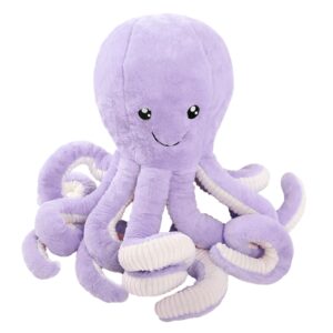 dentrun octopus stuffed animals, giant octopus plush doll play toys for kids girls boys adults birthday xmas halloween present stuffed sea animals plushie, 7/16/24/32 inches, 5 colors