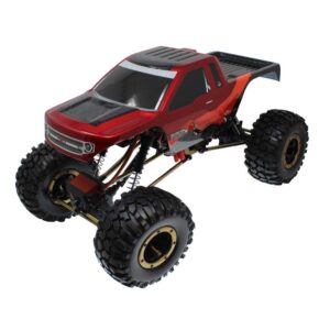 redcat racing everest-10 electric rock crawler with waterproof electronics, 2.4ghz radio control (1/10 scale), red/black