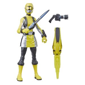 power rangers beast morphers yellow ranger 6" action figure toy inspired by the tv show